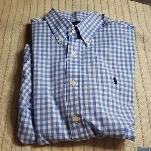 Ralph Lauren | Shirts | Ralph Lauren Mens Baby Blue And White Picnic ...